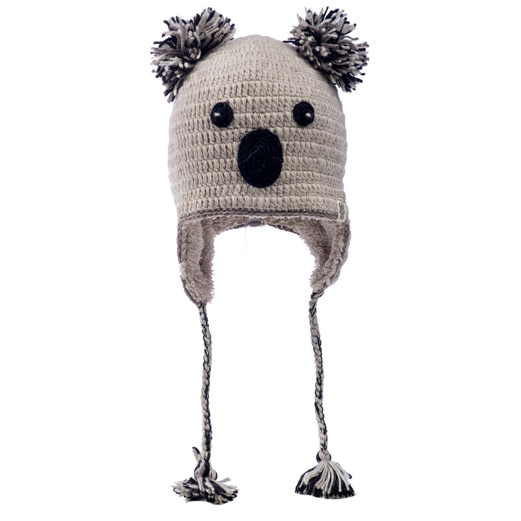 Crochet Koala Hat - 100% Wool Koala Hat – nirvannadesigns