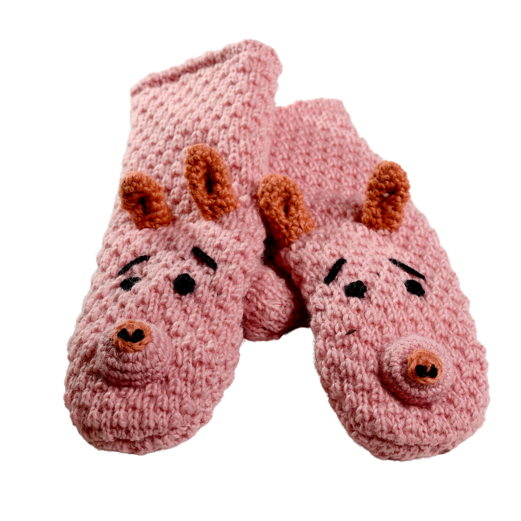 Crochet Piggy Mittens – nirvannadesigns