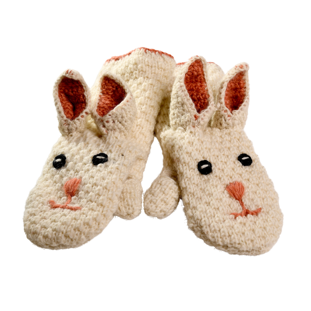 Crochet Rabbit Mittens - 100% Wool Rabbit Mittens – nirvannadesigns