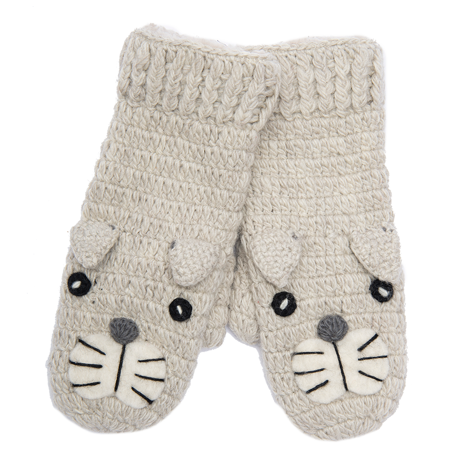 Crochet Shmil the Cat Mittens - 100% Wool Cat Mittens – nirvannadesigns